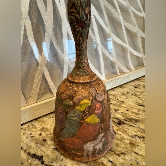 Source Unknown | Accents | Vintage 984 Hand Painted Nativity Scene Bell ...